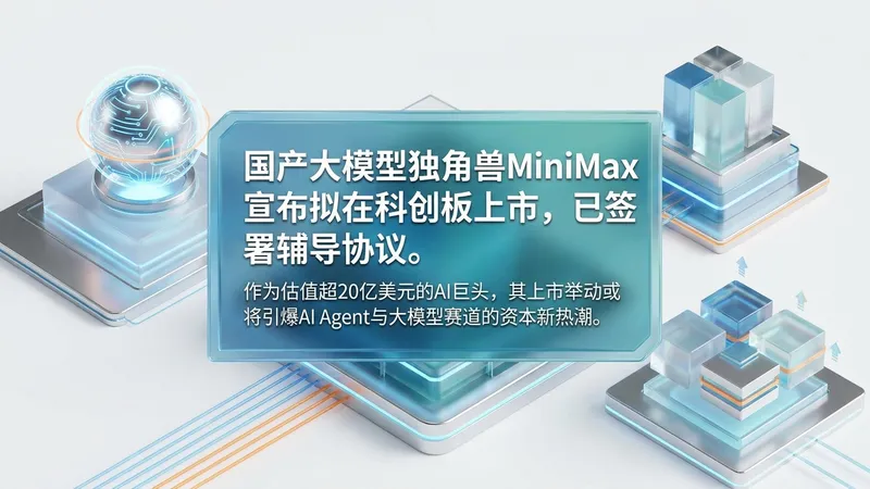 国产大模型独角兽MiniMax拟冲刺科创板上市，已签署上市辅导协议 — AgentUpdate.ai